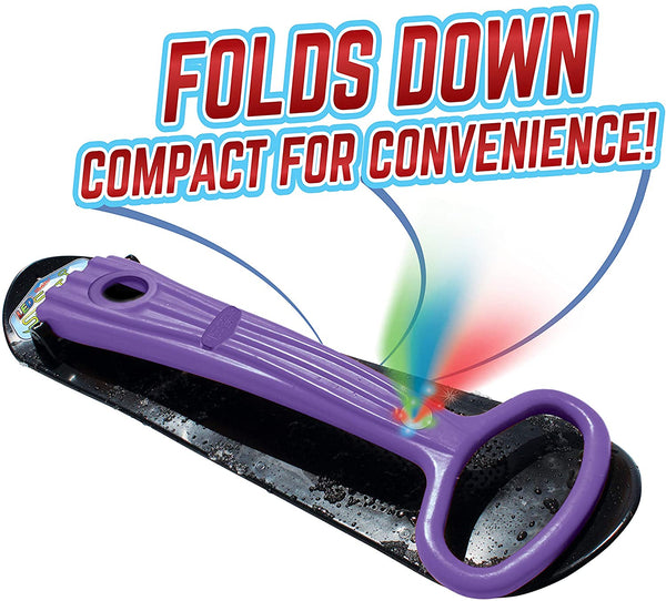 LED Ski Skooter: Fold-up Snowboard Kick-Scooter - GeospacePlay