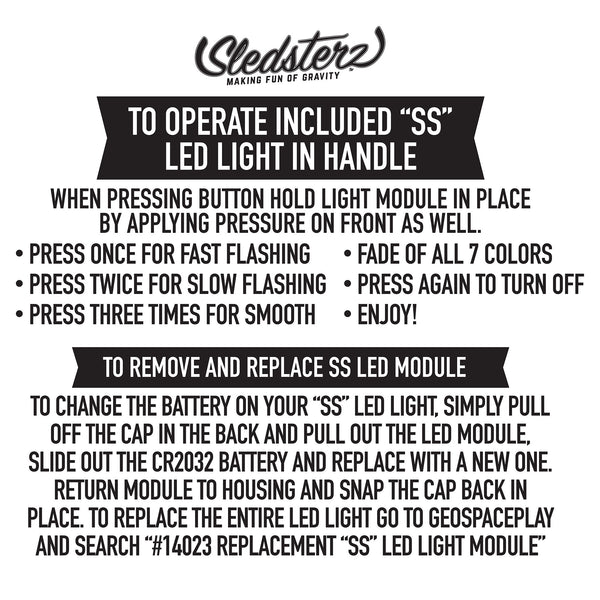 LED Ski Skooter: Fold-up Snowboard Kick-Scooter - GeospacePlay