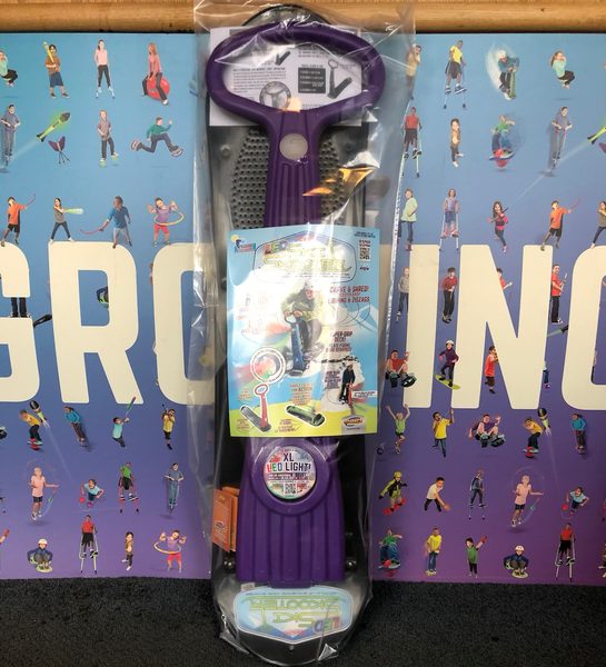 LED Ski Skooter: Fold-up Snowboard Kick-Scooter - GeospacePlay